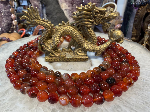 Carnelian deep red banded 10mm gemstones beads – Bead It